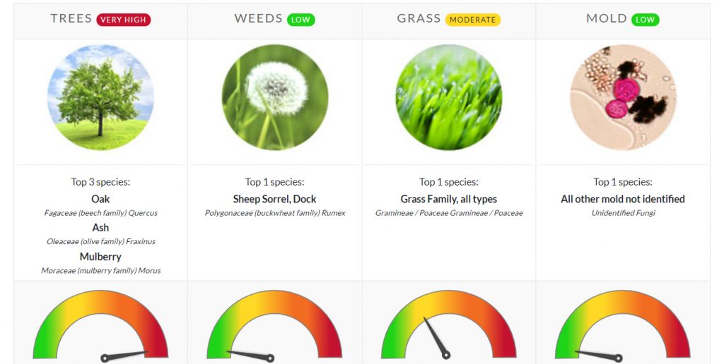 Pollen Count - April 3, 2021 - Family Allergy & Asthma Care