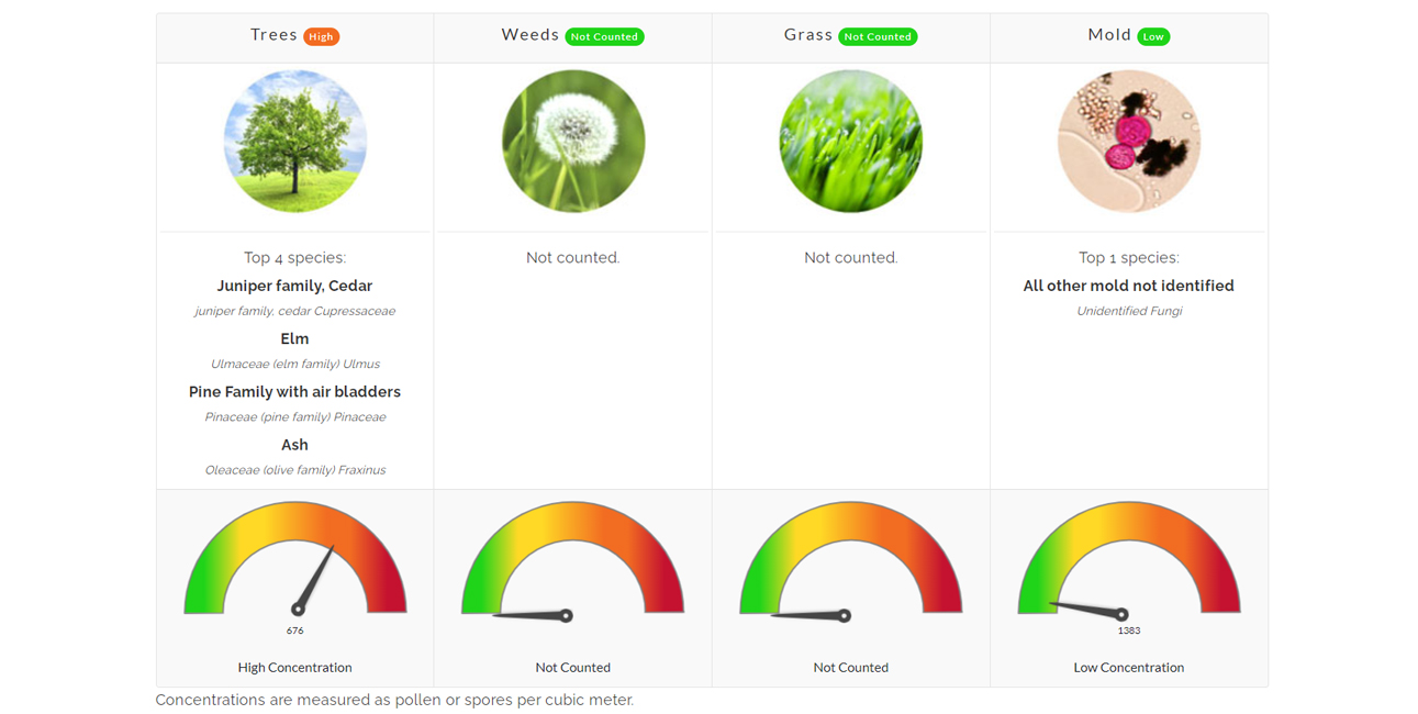Pollen Count - March 7, 2022 - Family Allergy & Asthma Care