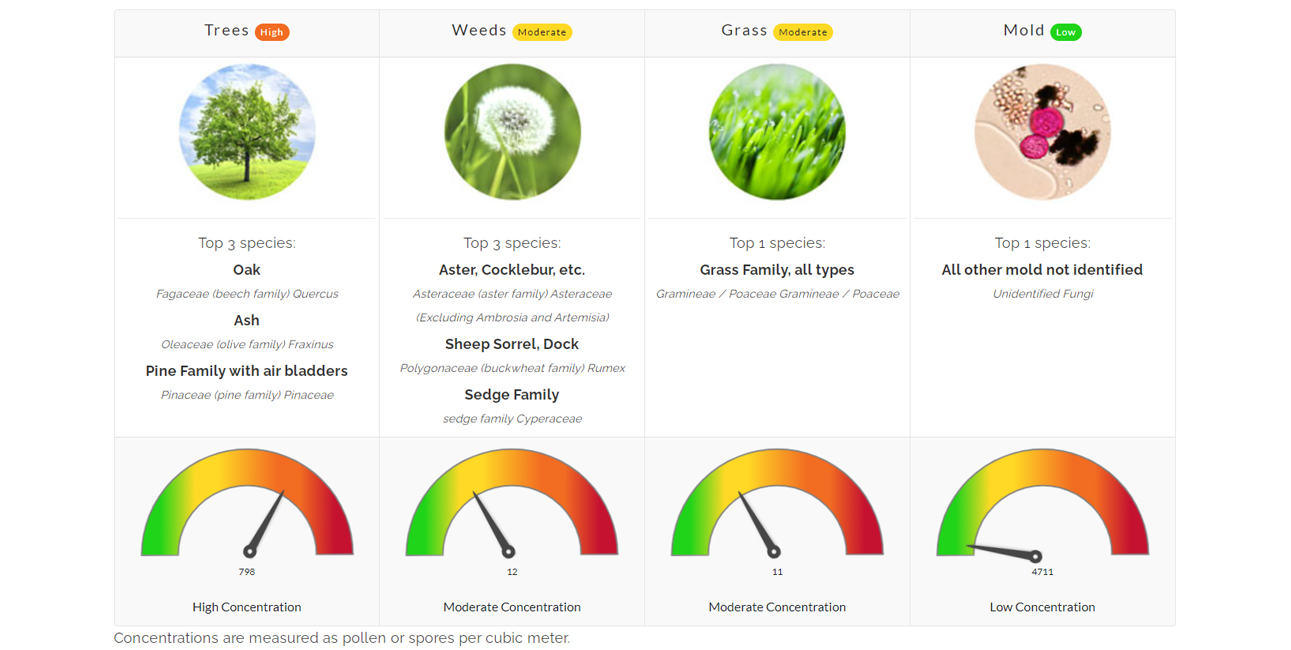 Pollen Count - April 20, 2022 - Family Allergy & Asthma Care