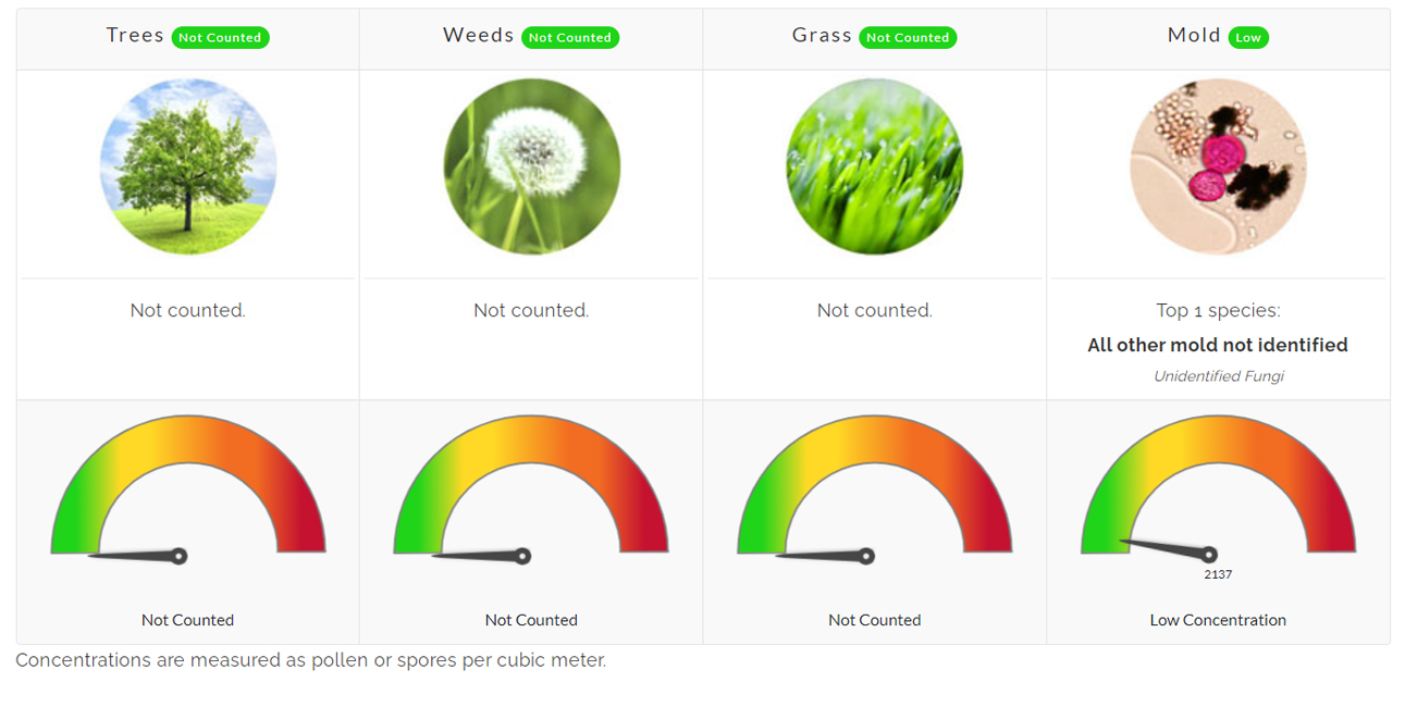 Pollen Count - July 24, 2023 - Family Allergy & Asthma Care